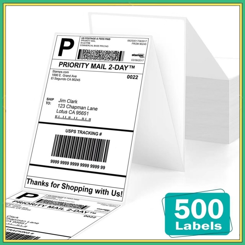 500PCS Fold A6 Thermal Paper 100*150mm Consignment Note Barcode Airway ...
