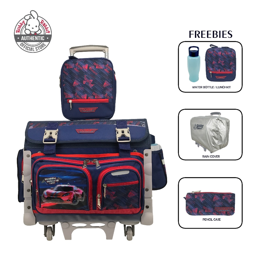Robby Rabbit Extreme Drive Large House-Type Trolley Bag (Navy Blue, Red ...