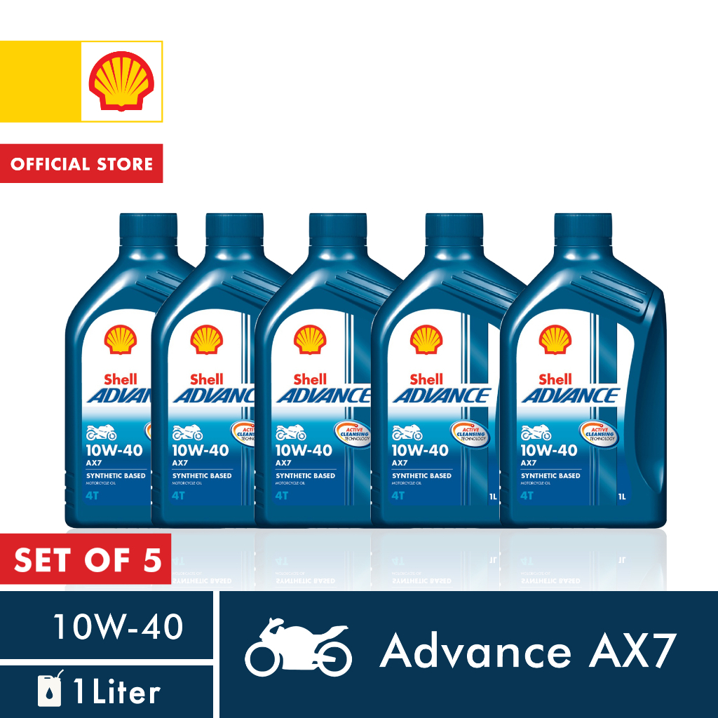 Shell Advance Ax7 10W-40 1L set of 5 promo | Shopee Philippines