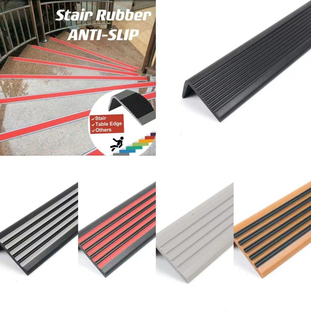 TAIWAN Rubble Stair Nosing 8 Feet(2.44M) Long L-type Stair Anti Slip ...