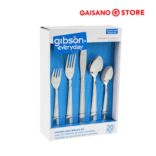 Gibson Everyday Stainless Steel Flatware Set 20Pcs | Shopee Philippines