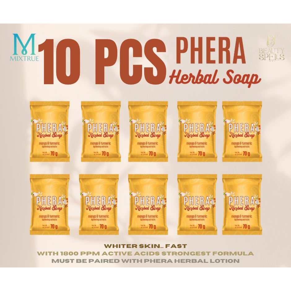 Mixtrue Beauty PHERA Herbal Soap (10 pcs) | Shopee Philippines
