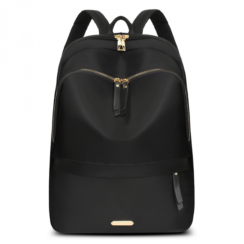 Simple Solid Color Women Backpack Waterproof Nylon School Bag Teen ...