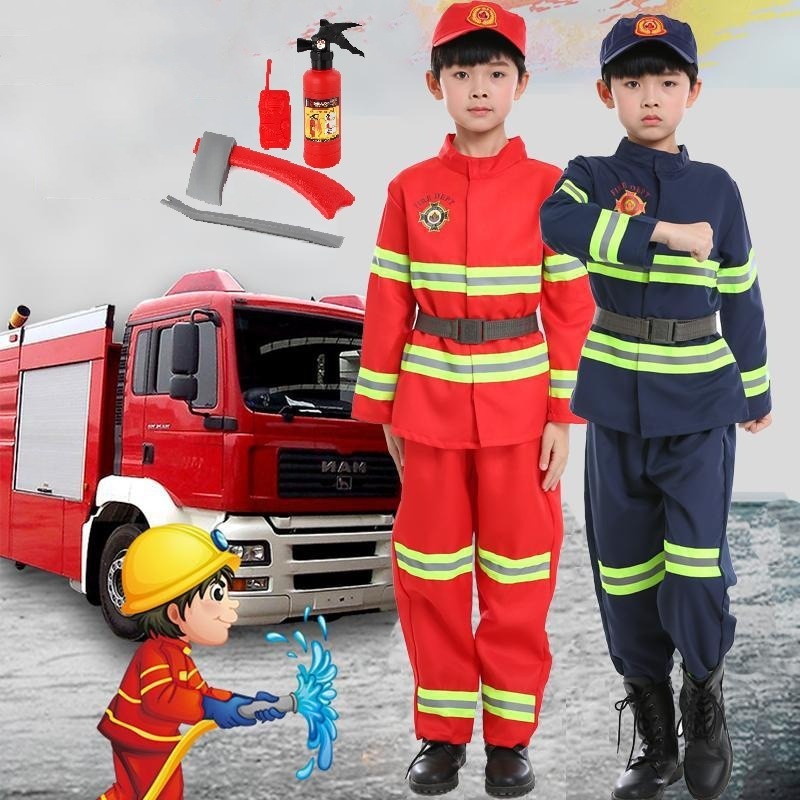 Career Costume For Kids Fireman Vocational training set Costume For Kid ...