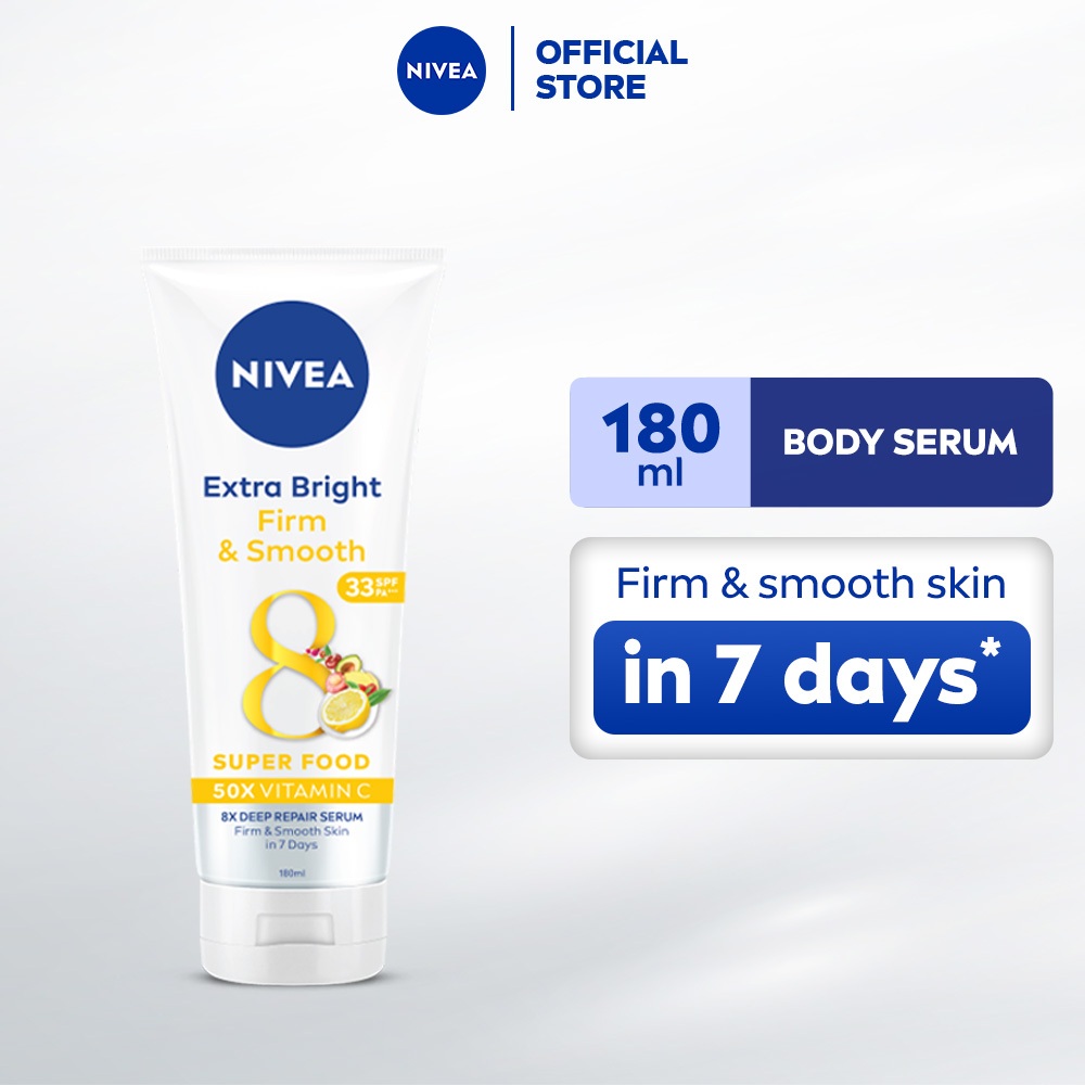 NIVEA Body Serum Extra Bright Firm and Smooth Lotion with SPF 33 PA++ ...