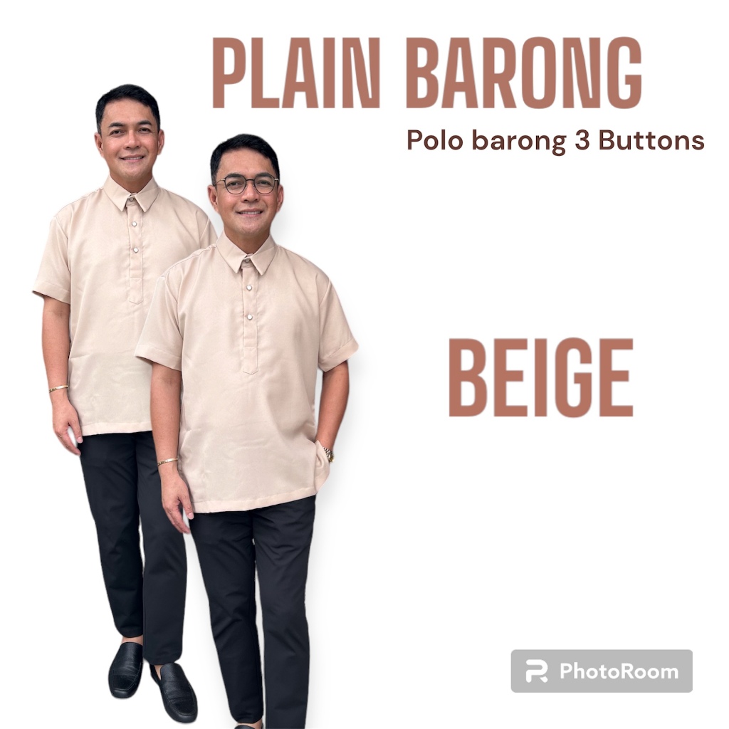 PREMIUM QUALITY PLAIN POLO BARONG IN DIFFERENT COLORS FOR MEN | Shopee ...