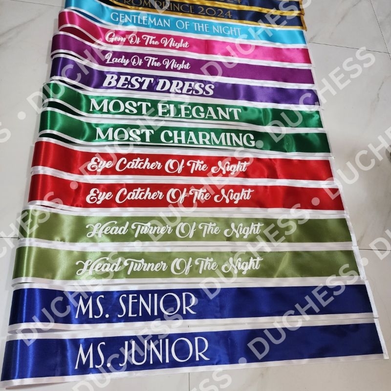 Customized Sash Customized Stole Pageant Sash (SATIN TRIMMINGS ...