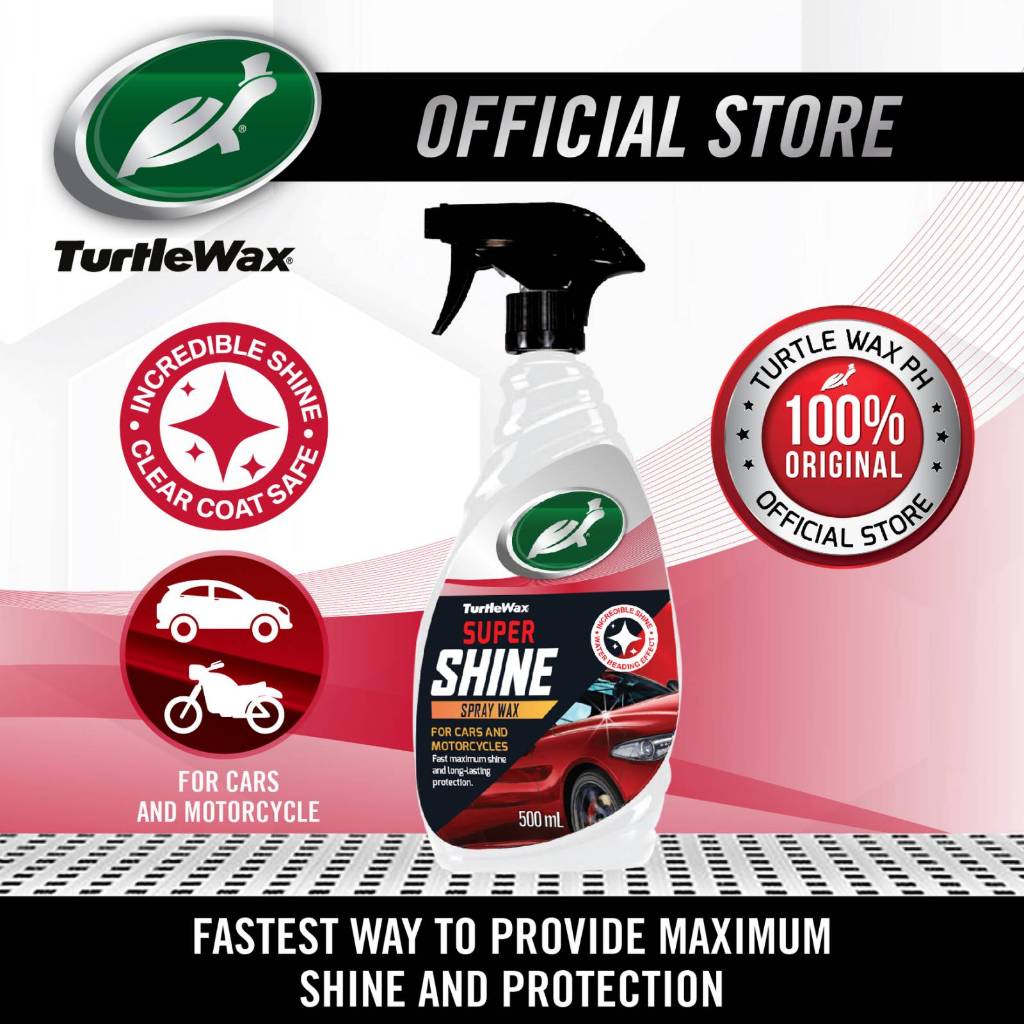 Turtle Wax Super Shine Series Spray Wax for Cars and Motorcycles 480ml ...