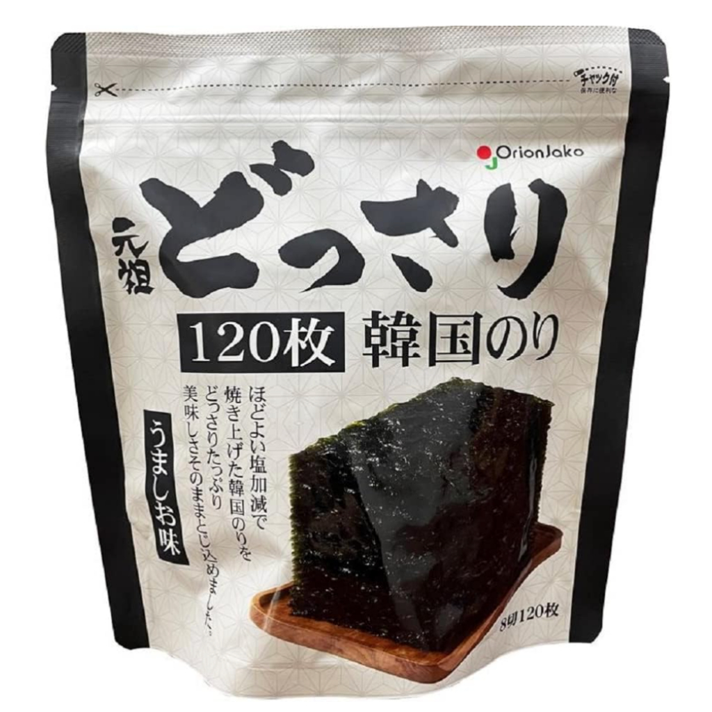 LEMONTAIL Orion Jaco Korean Seaweed, Umami Salt Flavor, 120 Pieces ...