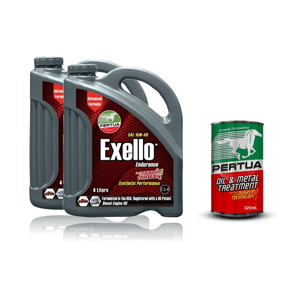PERTUA EXELLO ENDURANCE DIESEL ENGINE OIL 8 LITERS + OIL AND METAL ...