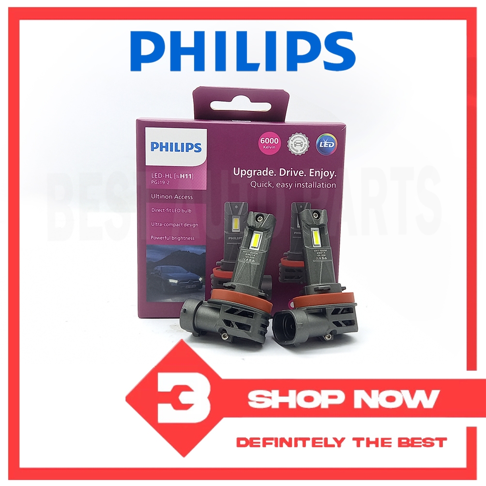 Philips LED Headlight - 2 Units of Ultinon Access ( H11 ) / 12V 20W ...