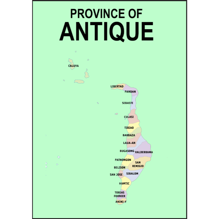 Antique Province Map Waterproof A4 Laminated Chart | Shopee Philippines