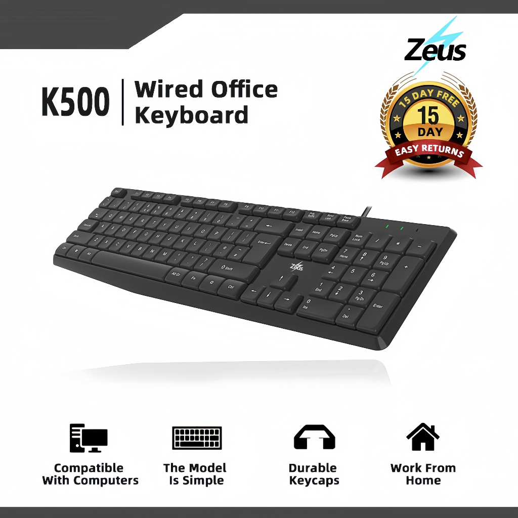 Zeus K500 ( SimpliCity ) Computer Keyboard For Office / Gaming ( Online ...