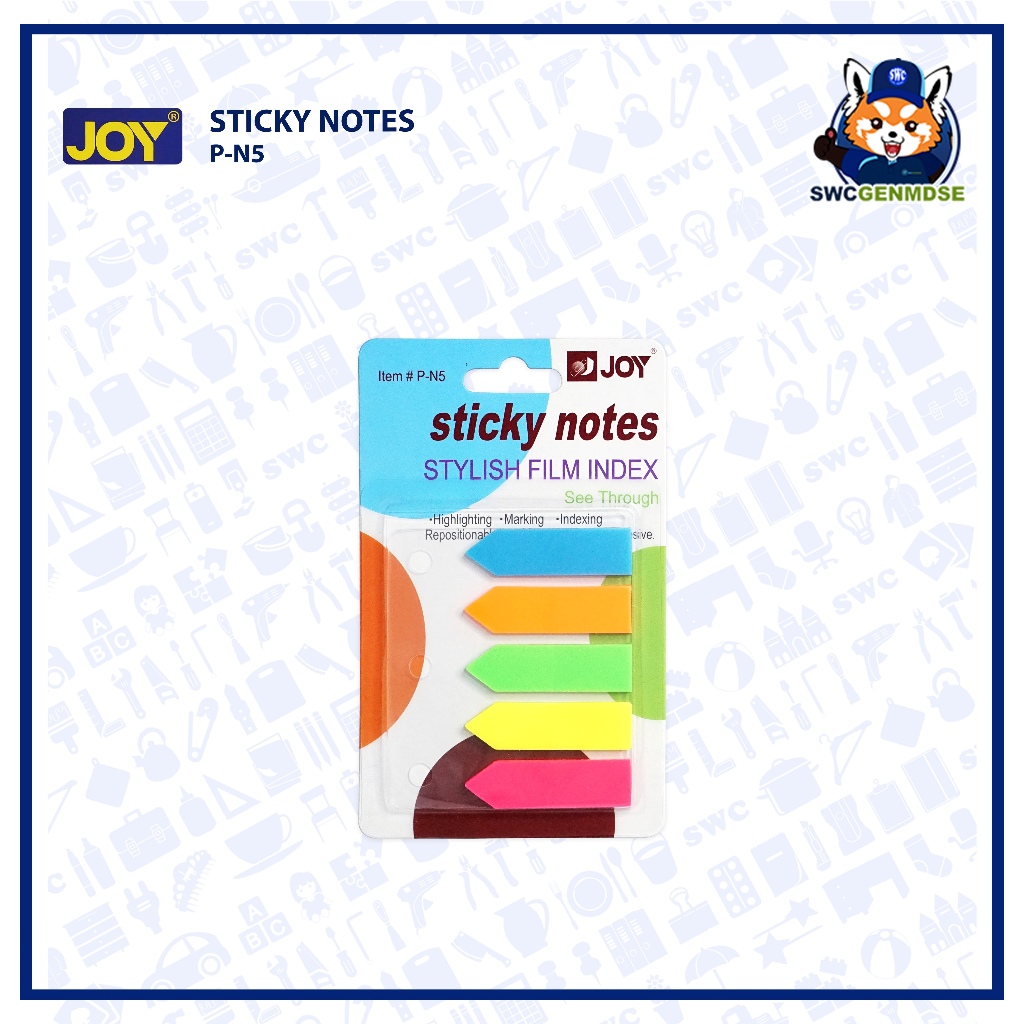 JOY Sticky Notes | Stylish Film Index | See Through | P-N5 | Shopee ...