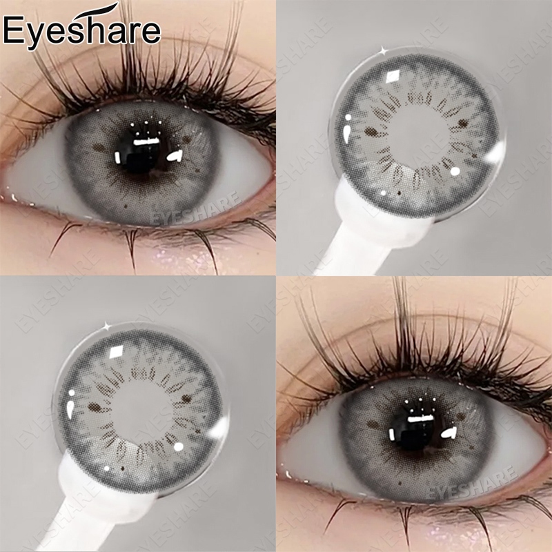 Eyeshare Contact lens with grade 0.0 to -8.00 Blackspot Brown/Gray ...