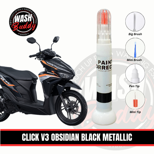 Click V3 Obsidian Black Metallic Color Touch Up | Shopee Philippines