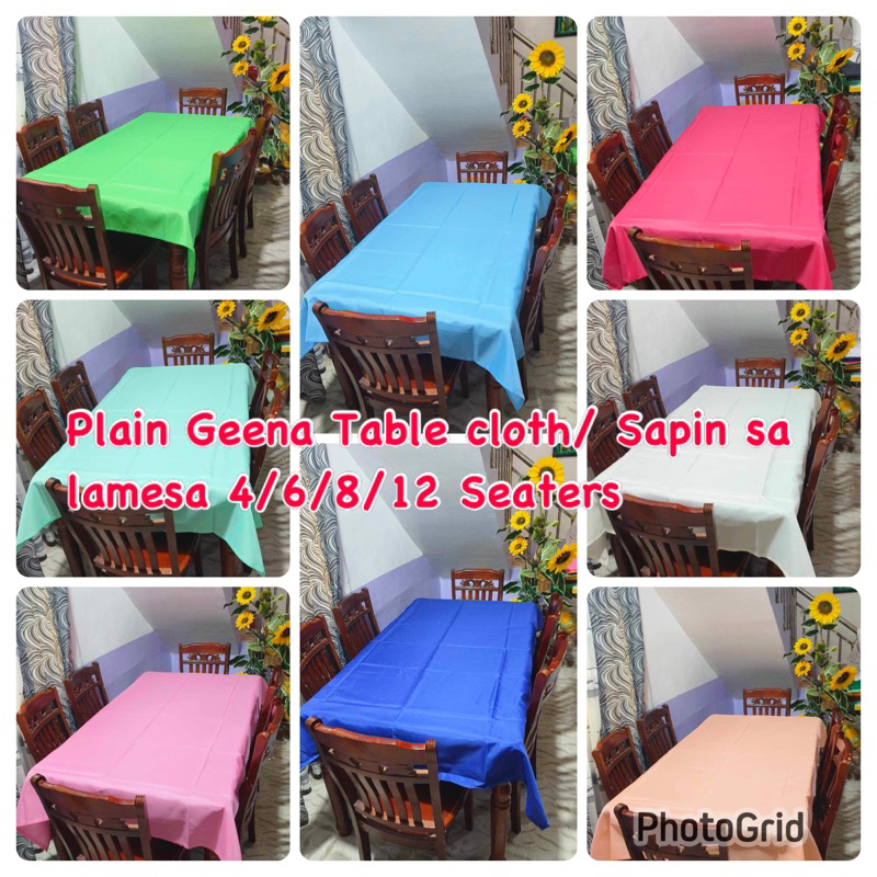 Plain geena Table cloth 4/6/8/12 seaters | Shopee Philippines