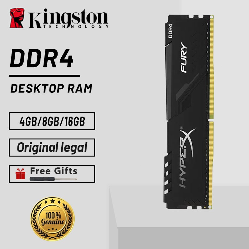Kingston HyperX FURY Desktop DDR4 RAM 4GB 8GB 16GB 2133Mhz 2400Mhz 2666Mhz 3200Mhz DIMM Game pc ...