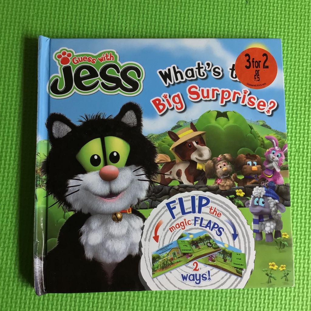 Preloved hard cover 2 ways lift-the-flap book GUESS WITH JESSIE WHATS ...