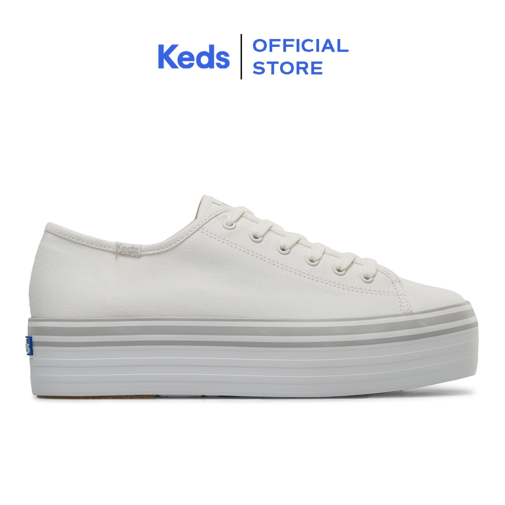 Women's Triple Up Canvas Foxing Stripe White/Grey (WF67033) | Shopee ...