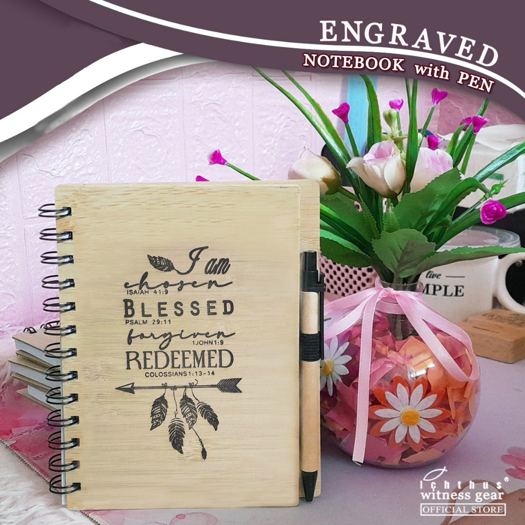 ENGRAVED NOTEBOOK WITH PEN (INSPIRATIONAL) | Shopee Philippines