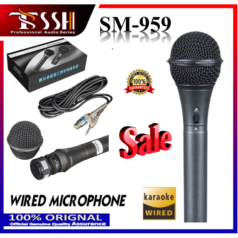 SM-959 Professional Uni-directional Dynamic Microphon | Shopee Philippines
