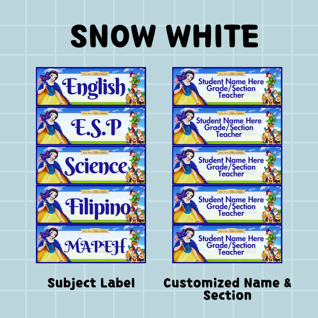 Customized Subject & Name Label Stickers Set | Shopee Philippines