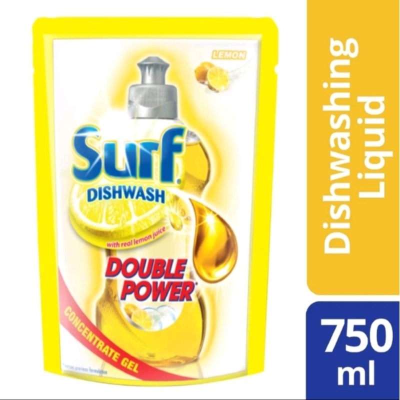 Surf Dishwashing Liquid Lemon Double Power 750mL | Shopee Philippines