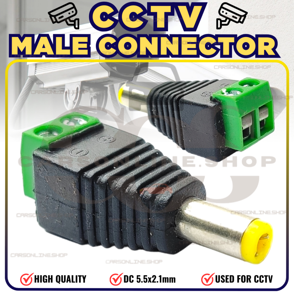 COS DC Male Power Plug Connector CCTV Power Supply Connector Camera ...