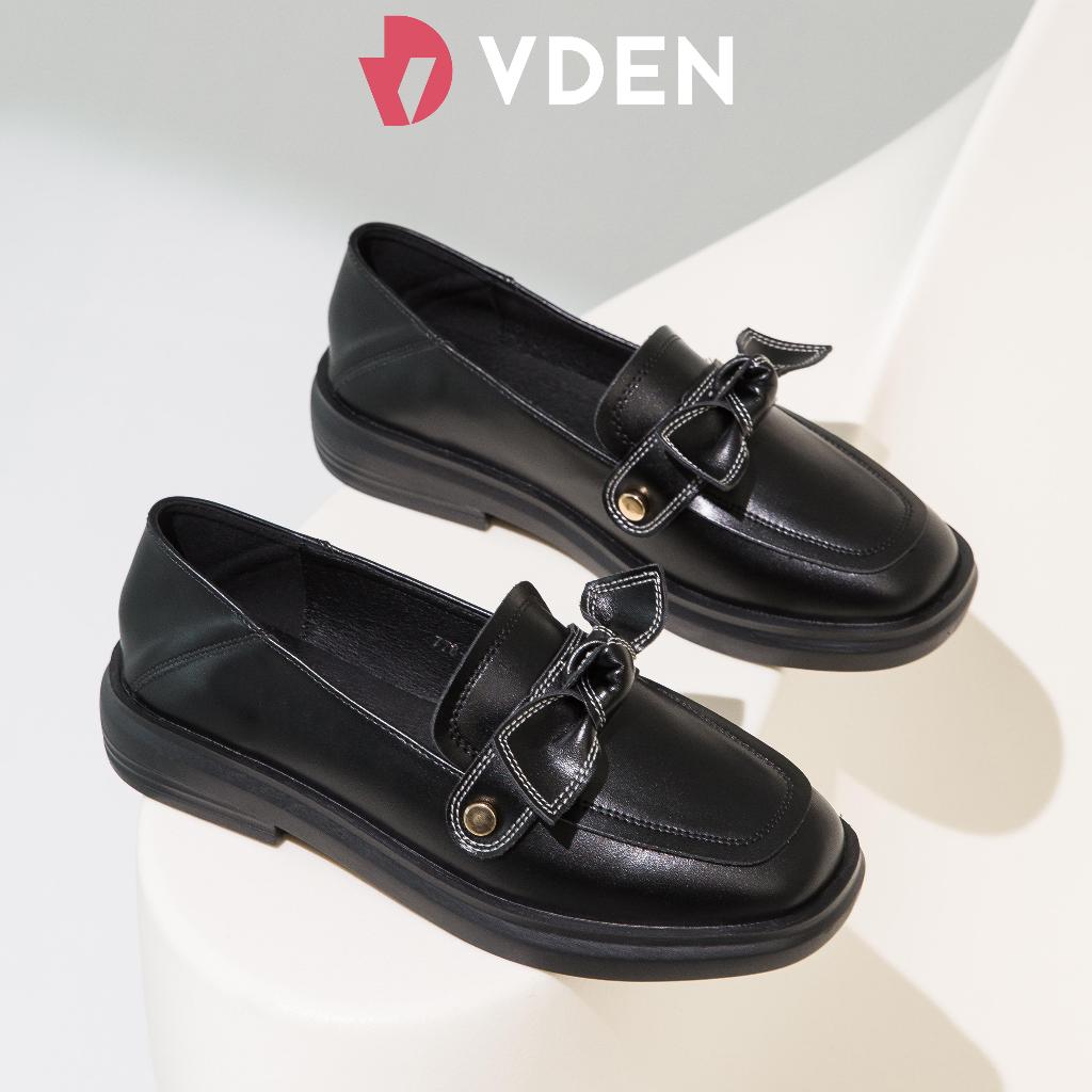 VDEN Fiber Leather shoes for Women 1INCH/2.5CM 778-1 Slip-on Black ...