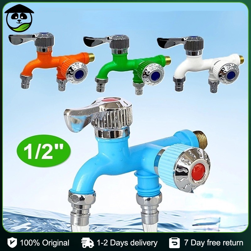 Dual Control Double Outlet Water Tap 304 Stainless Steel Dual Function ...