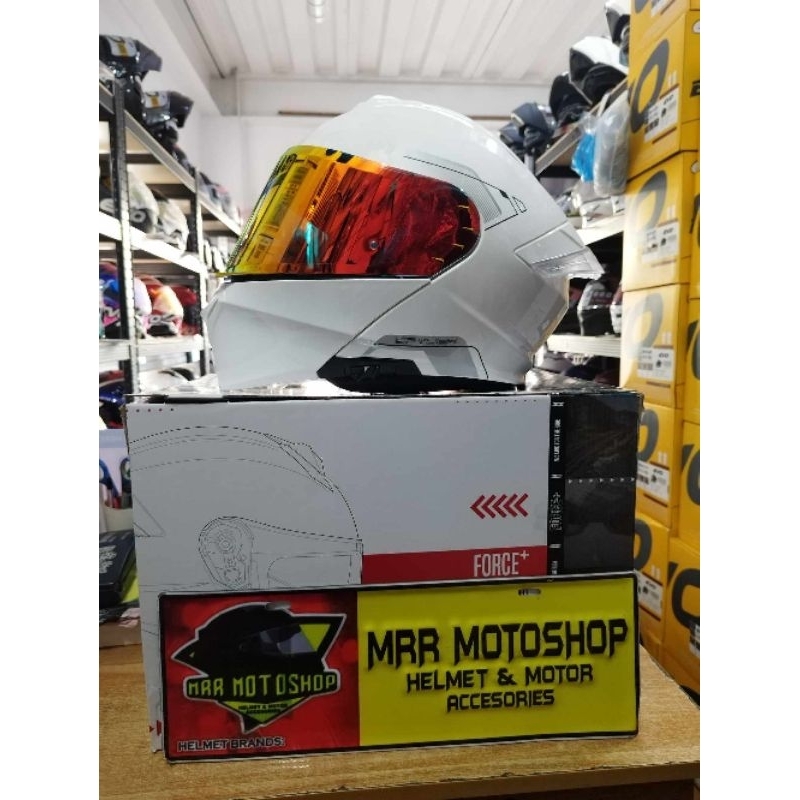 spyder force+ artic white modular helmet | Shopee Philippines
