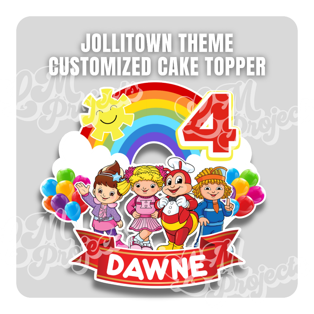 Jollitown Theme Cake Topper Customized | Shopee Philippines