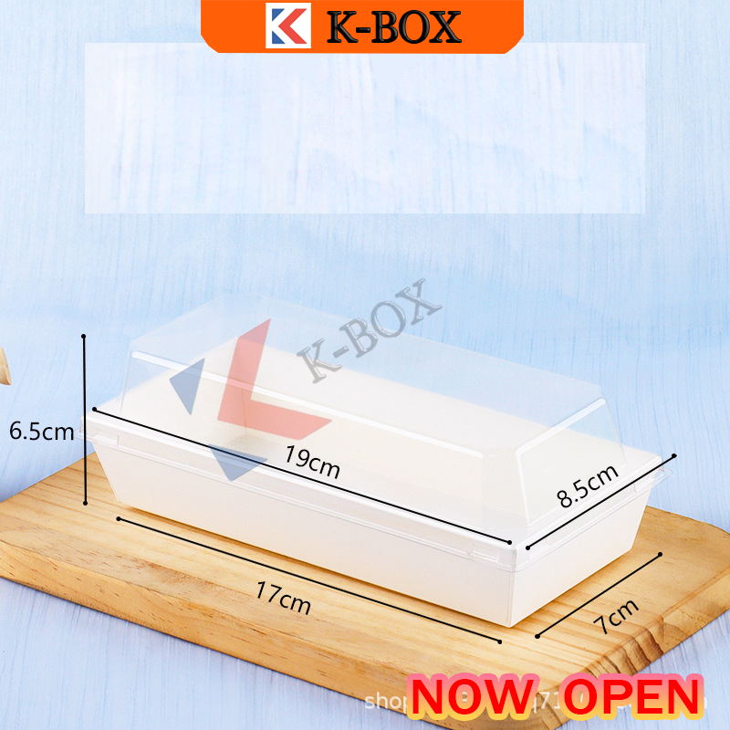 COD Kraft Sushi Tray Sandwich Box with Lid Pastry Dessert Box Sandwich ...