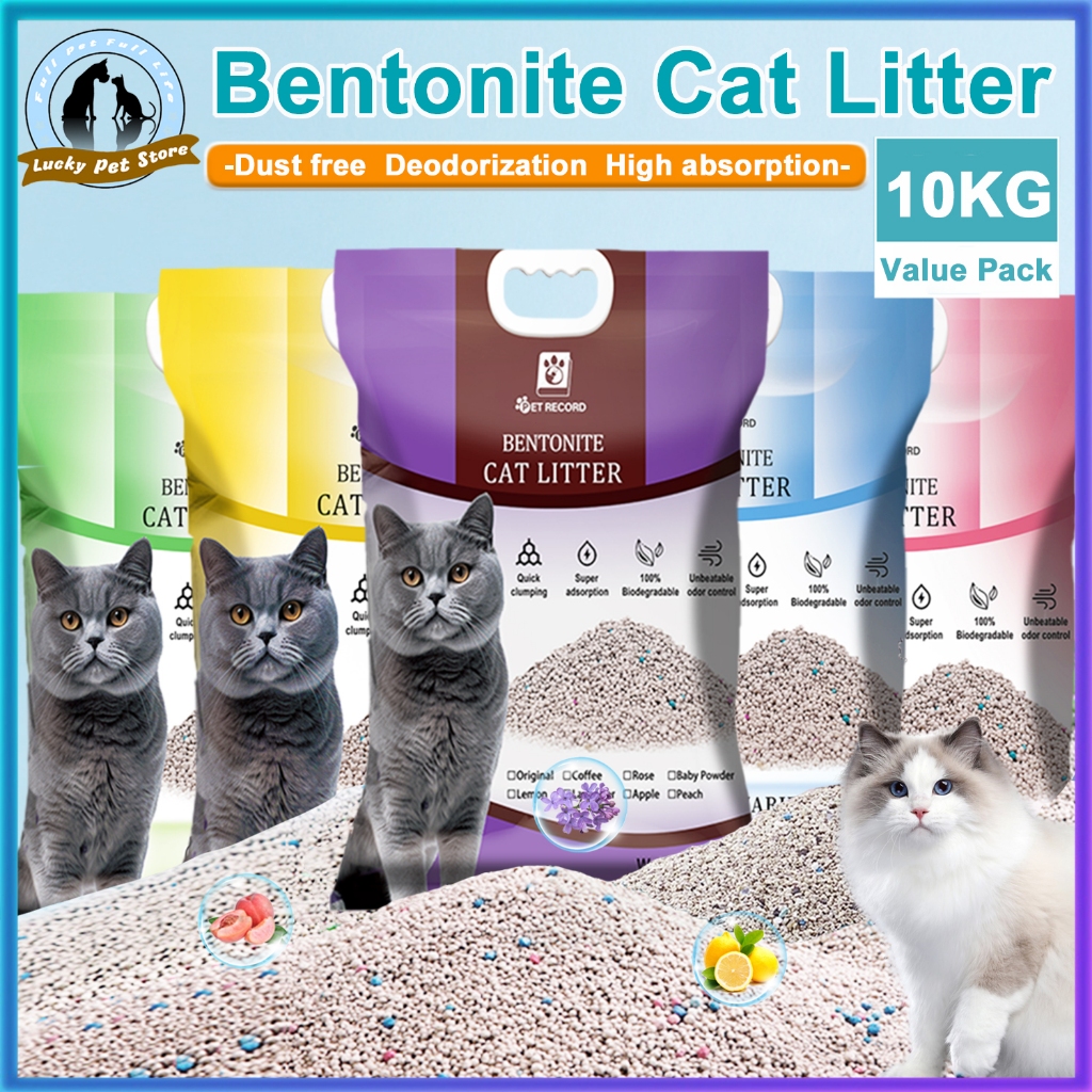 【10KG】Bentonite cat litter Cat Litter Sanddeodorized cat litter 8 ...