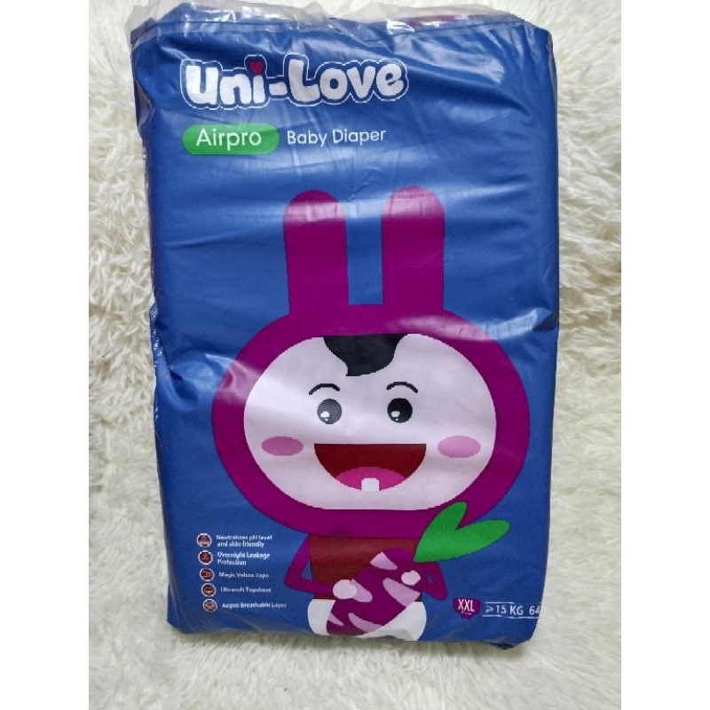 UNILOVE DIAPER XXL TAPE 64 PCS | Shopee Philippines