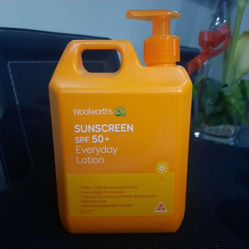Woolworths Sunscreen SPF50+ Everyday Lotion Pump Bottle 1L | Shopee ...