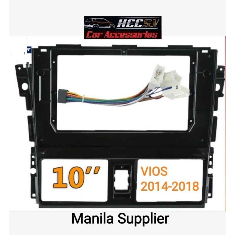 Vios 2014 to 2018 10" Panel Fascia Conversion for Android Head Unit ...