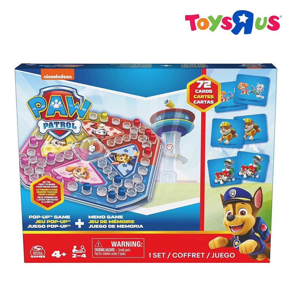 Nickelodeon Paw Patrol Pop-Up Game + Memo Game 72 Cards | Shopee ...