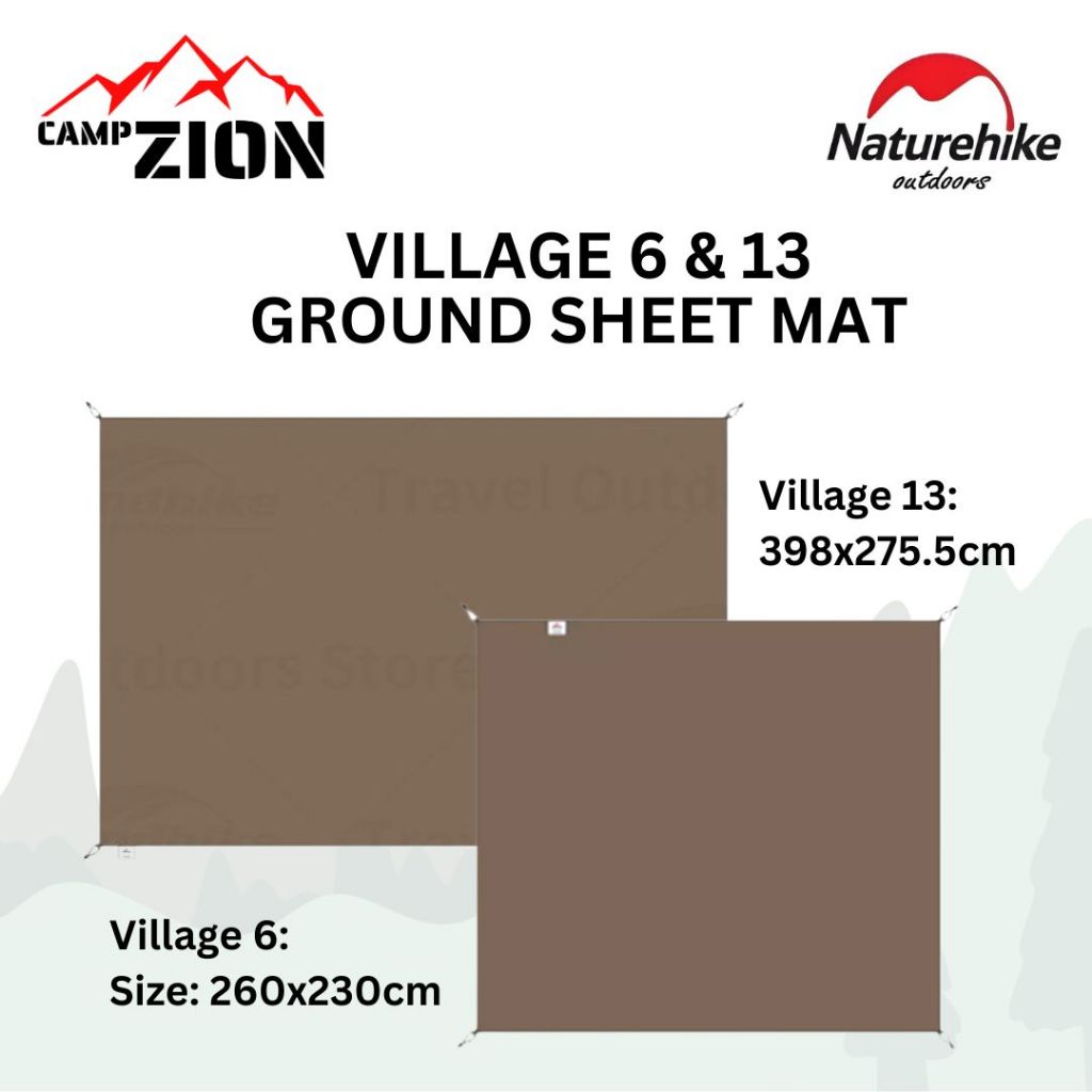 Naturehike Tent Ground Sheet Floor Mat for Village 13 and Village 6 Gen ...