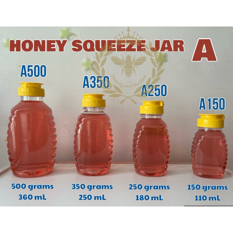 Honey Squeeze Bottle A 500g 360ml 350g 250ml 250g 180ml 150g 110ml Plastic Mess Free Silicone ...