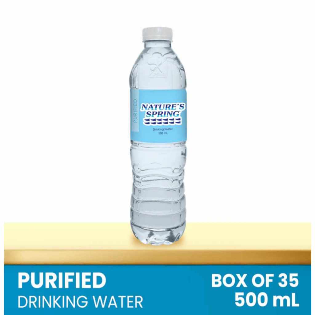 Natures Spring Purified Water 500ml (35 pcs) | Shopee Philippines