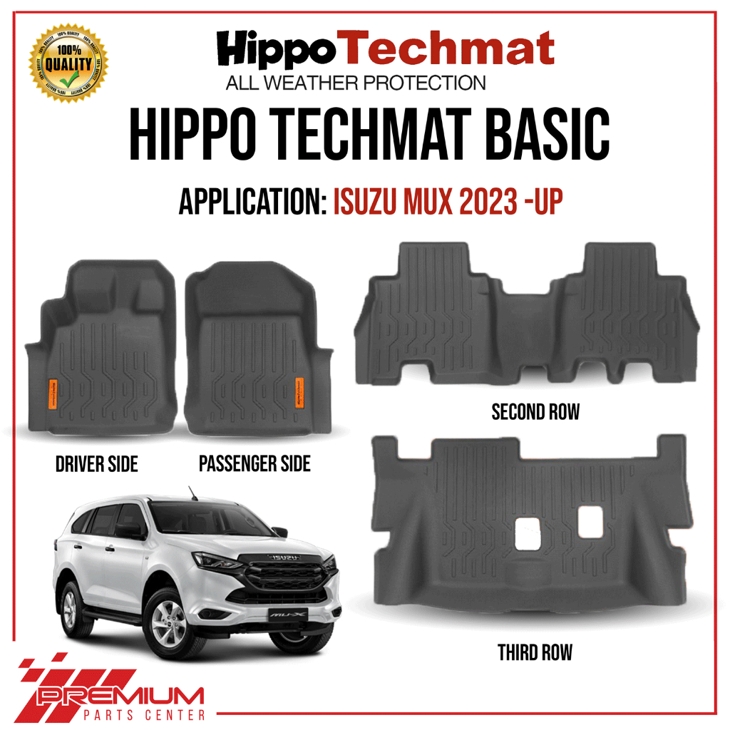 Hippo Techmat Deep Dish Matting for Isuzu MU-X 2014 - 2021Chevrolet Trailblazer 2014-2023 1st to ...