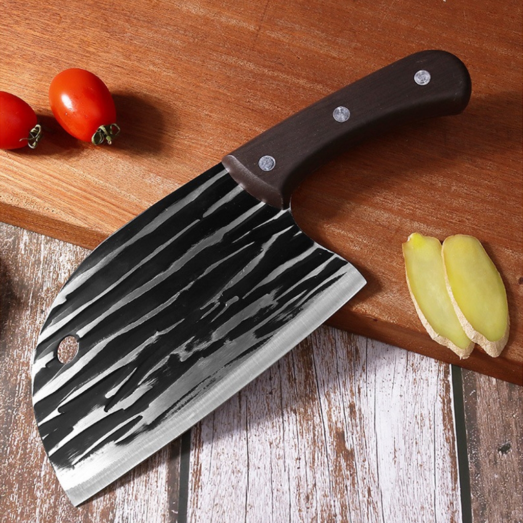 Traditional Handmade Forged Kitchen Knife Hammer Stainless Steel Chef's ...