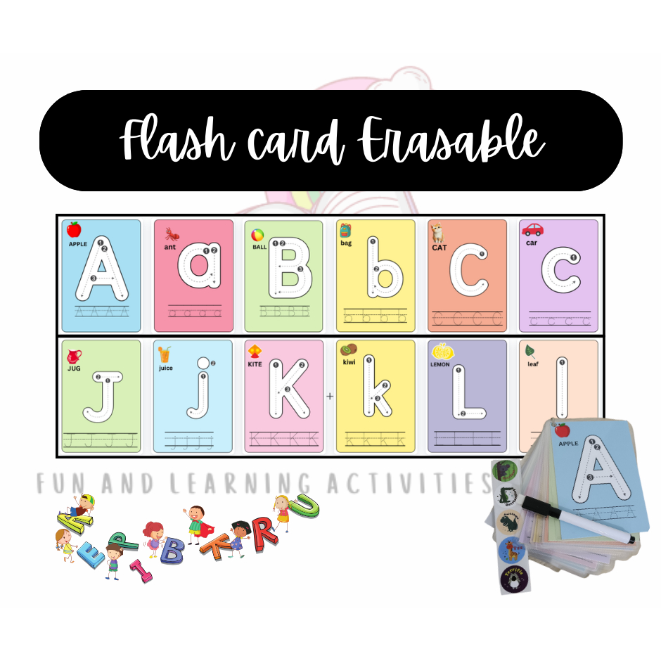 Trace and erase flash card Alphabet | Shopee Philippines