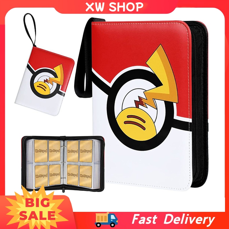 Pokémon Card Album Pokémon Game Card Book 4 Grid loose-leaf Card Pack ...