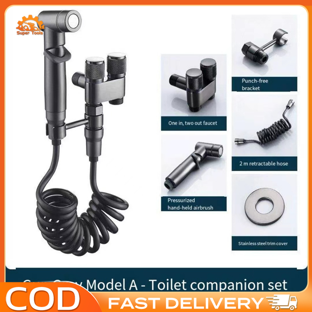 Handheld Bidet Sprayer Set Spray Gun Bathroom Self-Cleaning Handheld ...