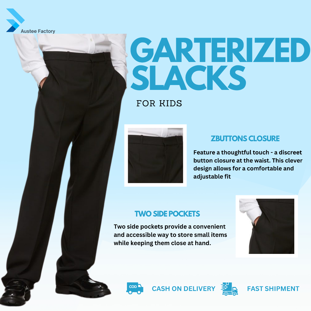 Austee Premium Back Garterized Slacks for Kids Available with Different ...