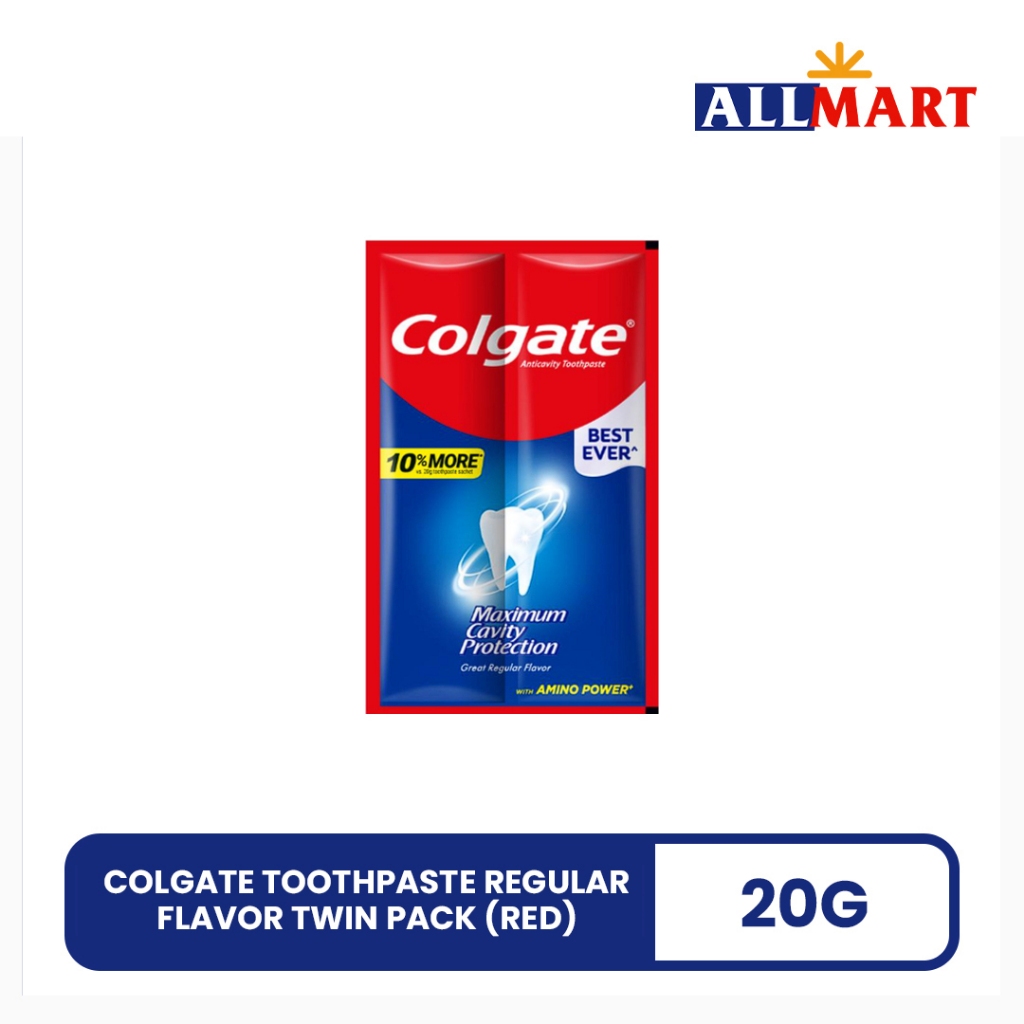 Colgate Toothpaste Regular Flavor Twin Pack (Red) 20g | Shopee Philippines