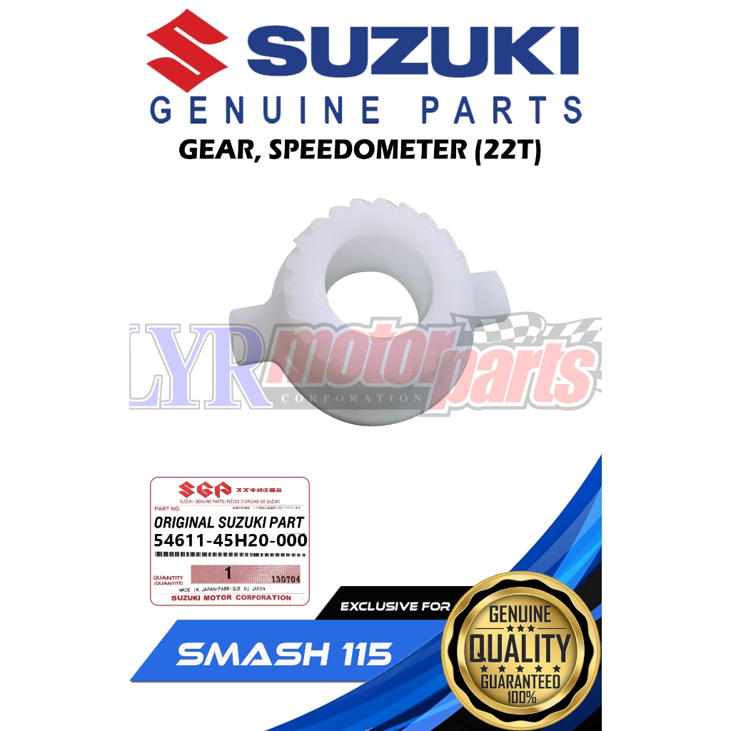 SUZUKI GENUINE GEAR, SPEEDOMETER (22T) FOR SMASH 115 DRUM TYPE ( 54611 ...